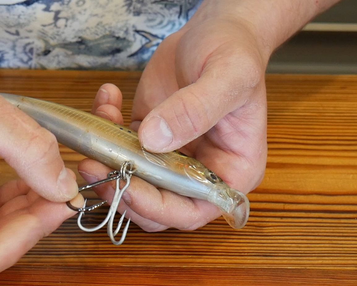 Modifying Striper Lures with Inline Single Hooks - On The Water