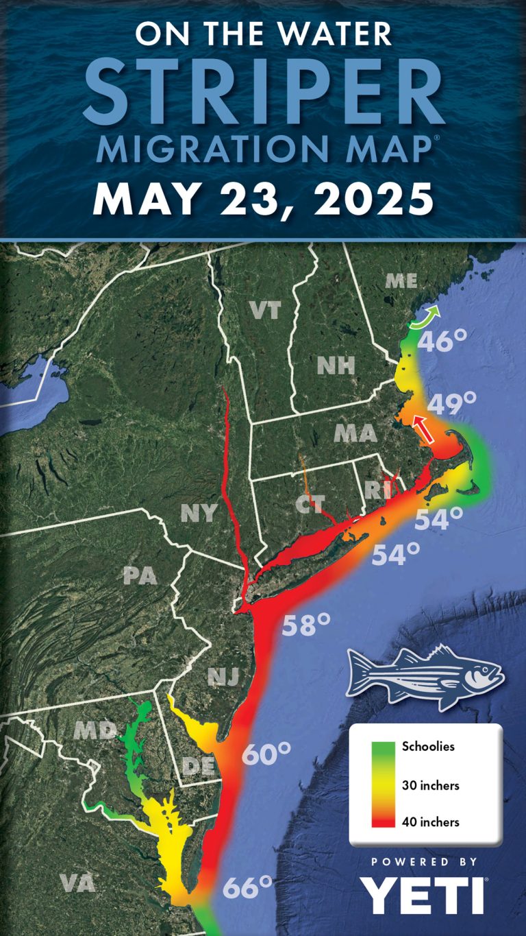Striper Migration Map – May 23, 2025 - On The Water